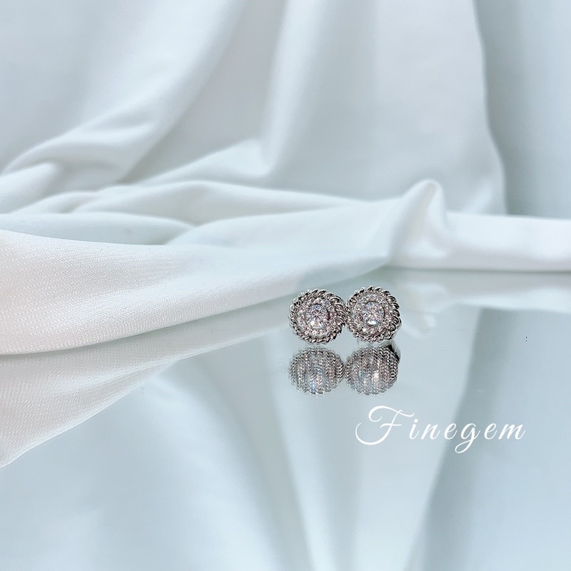 Jual CLOVER Silver Earrings / Anting wanita / Anting lapis emas ...