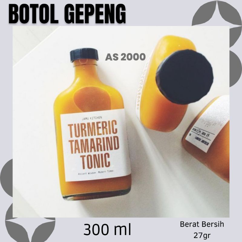 Jual Botol Gepeng Kaca (250ml) Min 25pcs | Shopee Indonesia