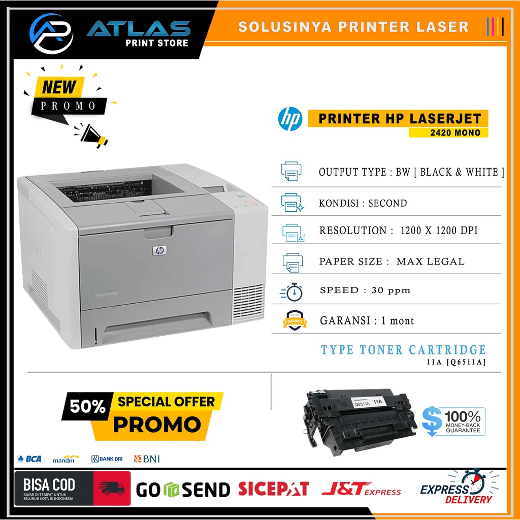 Jual Printer Hp Laserjet P2420 2420 11A ( Bekas ) | Shopee Indonesia