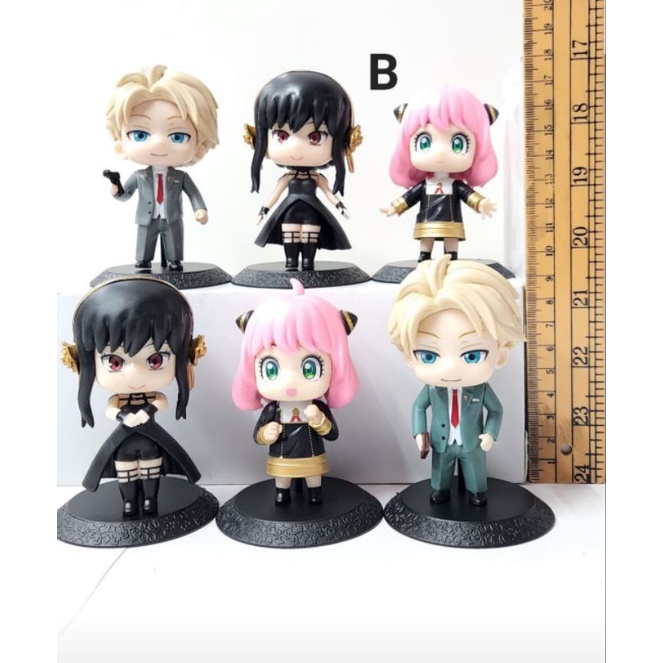 Jual ACTION FIGURE SET SPY X FAMILY ANYA FORGER CUTE CHIBI FACE TOPPER ...