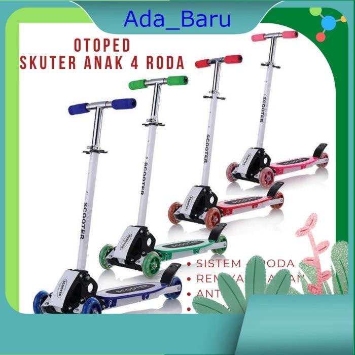 Jual Otoped Skuter Anak 4 Roda,aman dan mudah dipakai | Shopee Indonesia