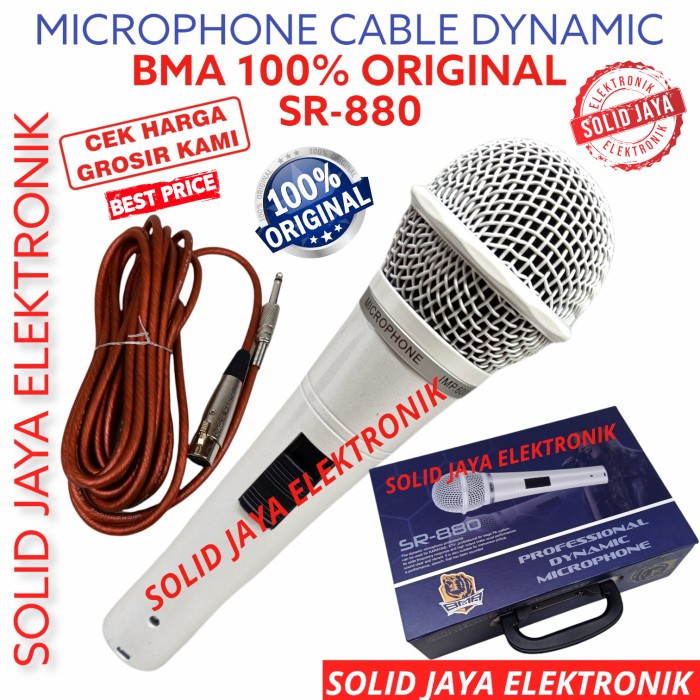 Jual Microphone Mic Bma Sr880 Profesional Dinamic Mik Sr-880 Karaoke Asli | Shopee Indonesia