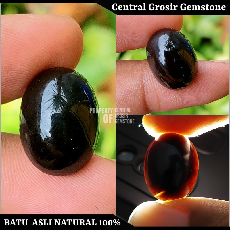 Jual Batu Kecubung Api Yaman Wulung Asli Akik Natural Tembus Senter ...