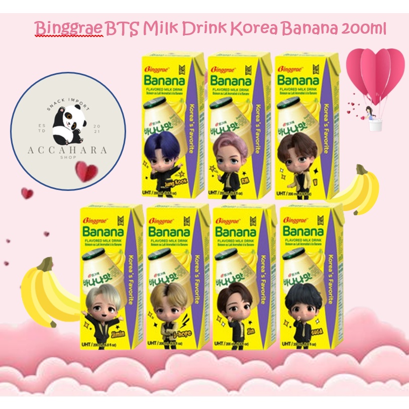 Jual Binggrae BTS Milk Drink Korea Banana 200ml | Shopee Indonesia