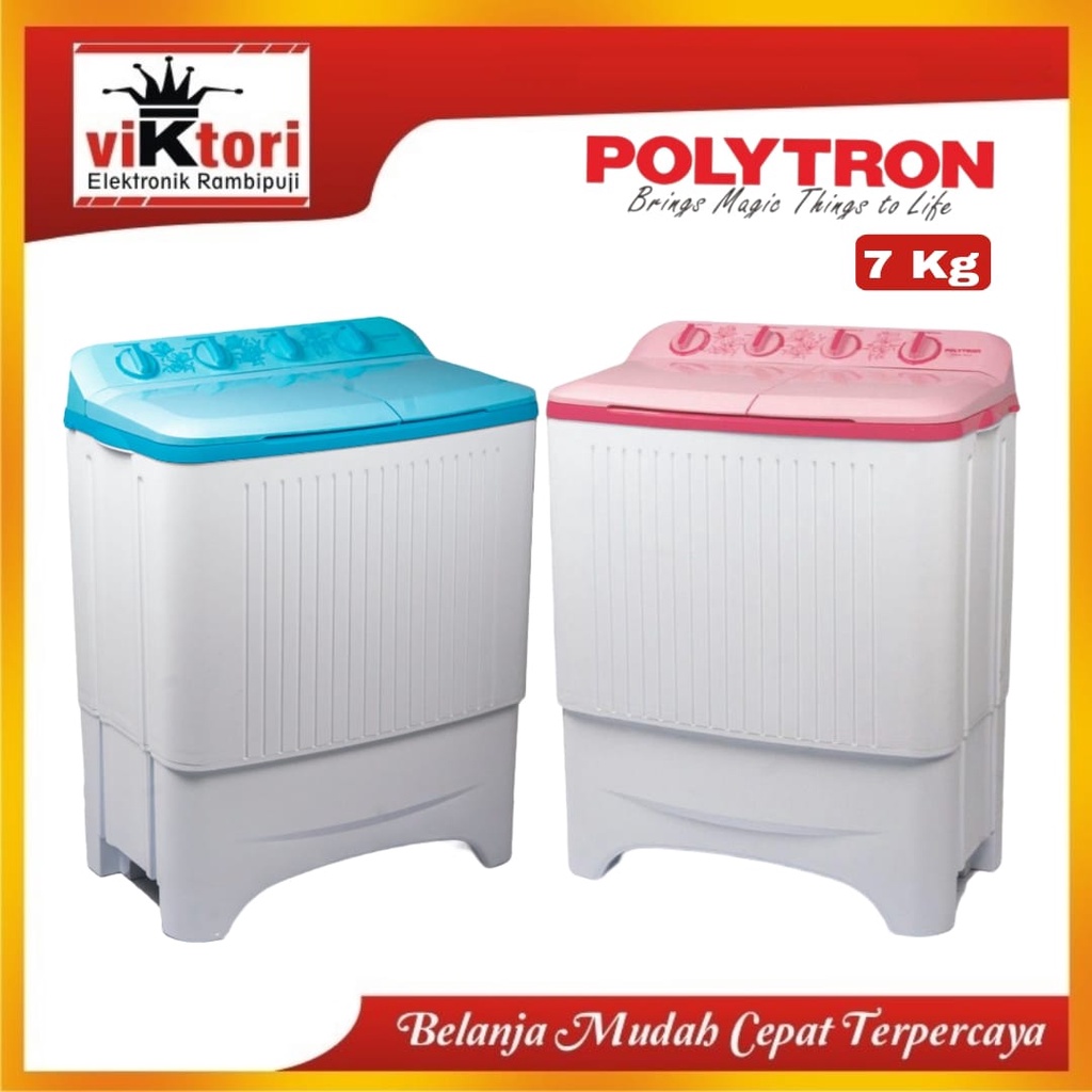 Jual MESIN CUCI POLYTRON PWM7073 / MESIN CUCI POLYTRON 7 KG / MESIN CUCI 2 TABUNG / POLYTRON ...