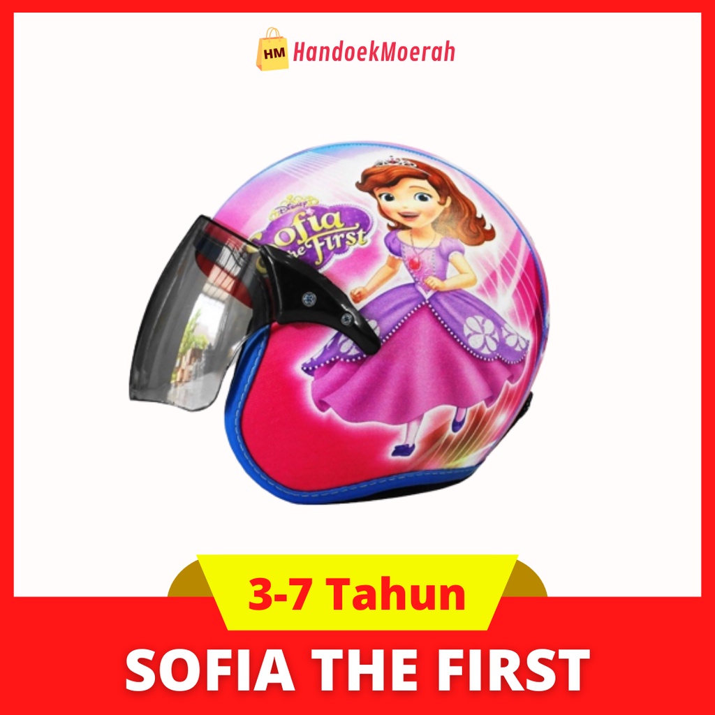 Jual Helm Anak HALF FACE SOFIA Murah / Helmet Non SNI / Helm Karakter ...