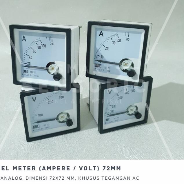 Jual Panel Ampere Meter Analog SF-72 72x72 10A,20A,30A,40A,50A CT 50-400A - 30A DIRECT | Shopee ...