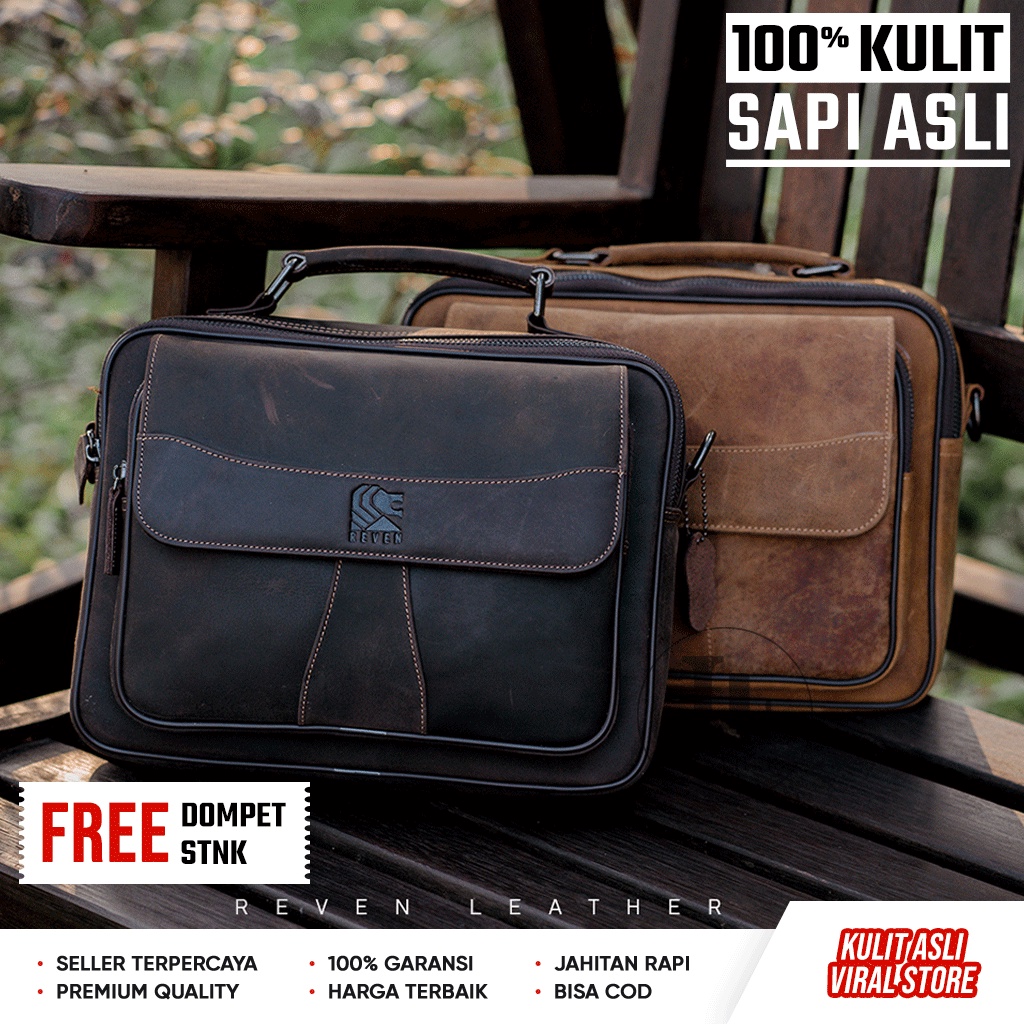 Jual Tas Selempang Pria Kulit Asli 100% Original Bermerek Terbaru Model ...