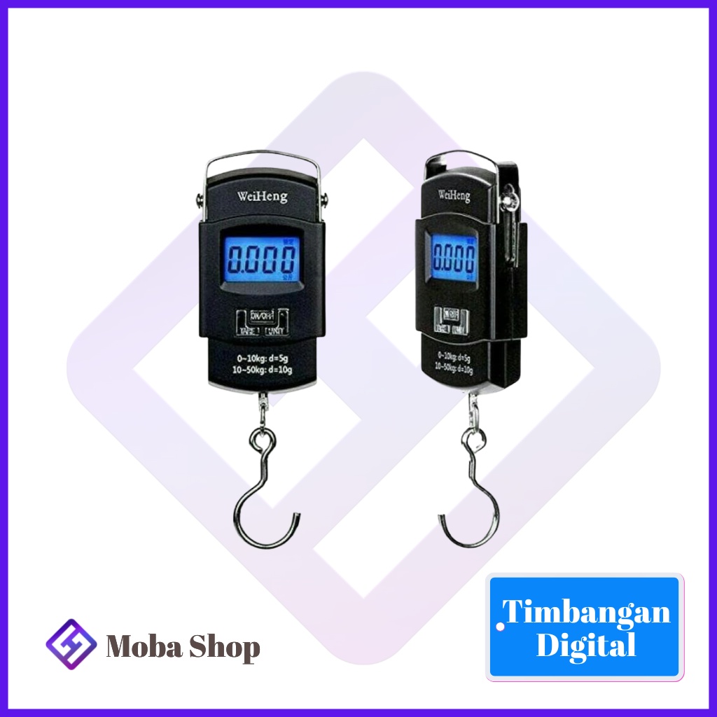 Jual Timbangan Digital Gantung Max 50kg Scale Koper Travel Elektrik | Shopee Indonesia
