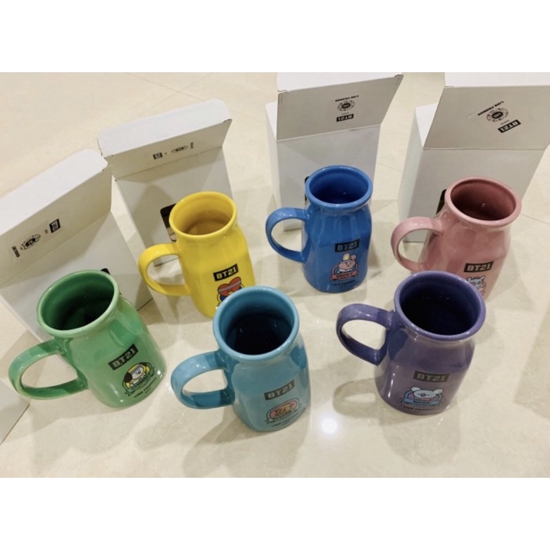 Jual Mug keramik kecil lucu milk life BT21 Line friends murah lucu unik ...