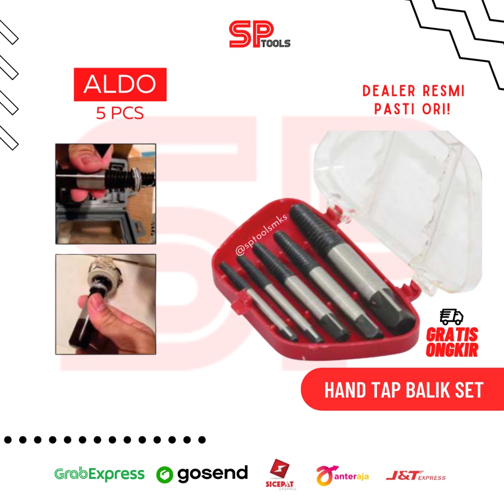 Jual HAND TAP BALIK SET 5PCS / ALAT BUKA BAUT MUR PATAH RUSAK SCREW ...