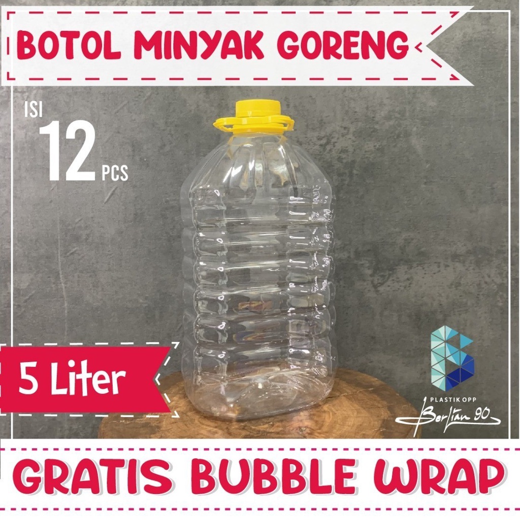 Jual Botol plastik minyak goreng 5 liter botol plastik 5000 ml PET ...