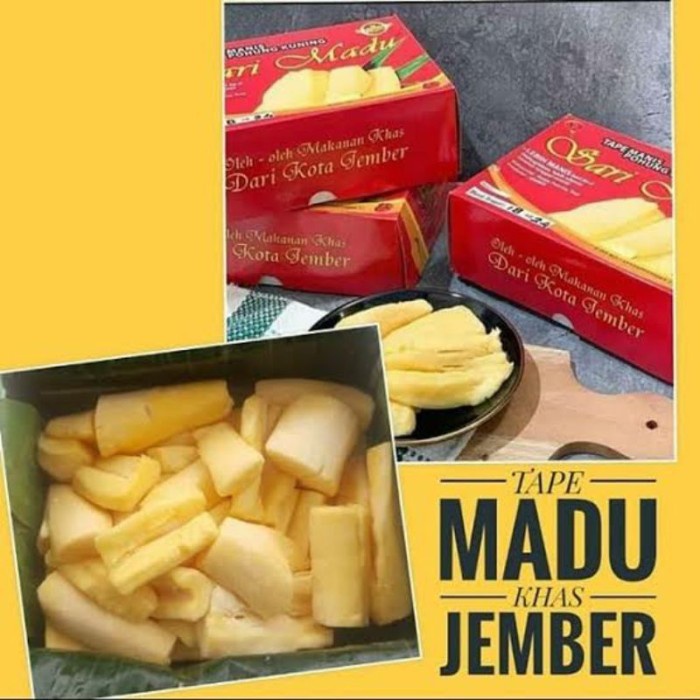 Jual Tape Singkong Kuning Manis Sari Madu Oleh-Oleh Khas Jember 600Gr ...