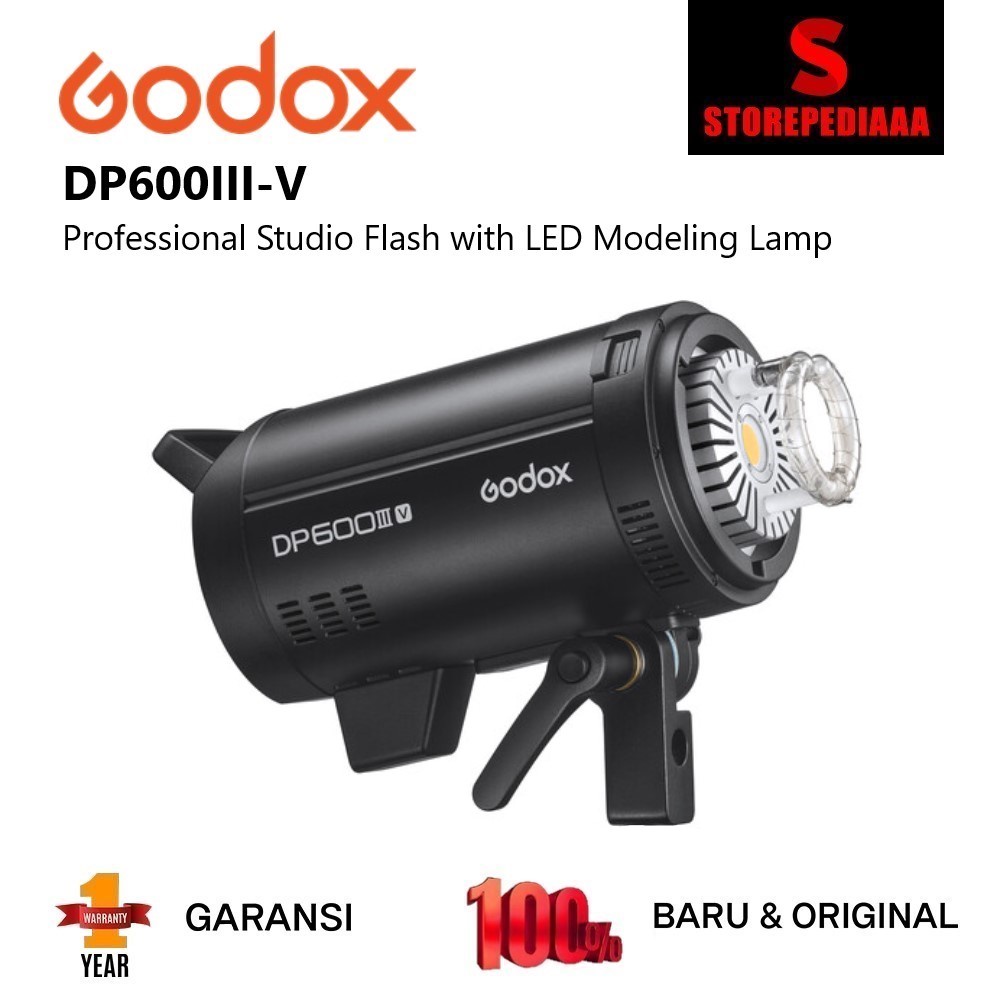 Jual Godox DP600III-V Professional Studio Flash with LED Modeling Lamp ...
