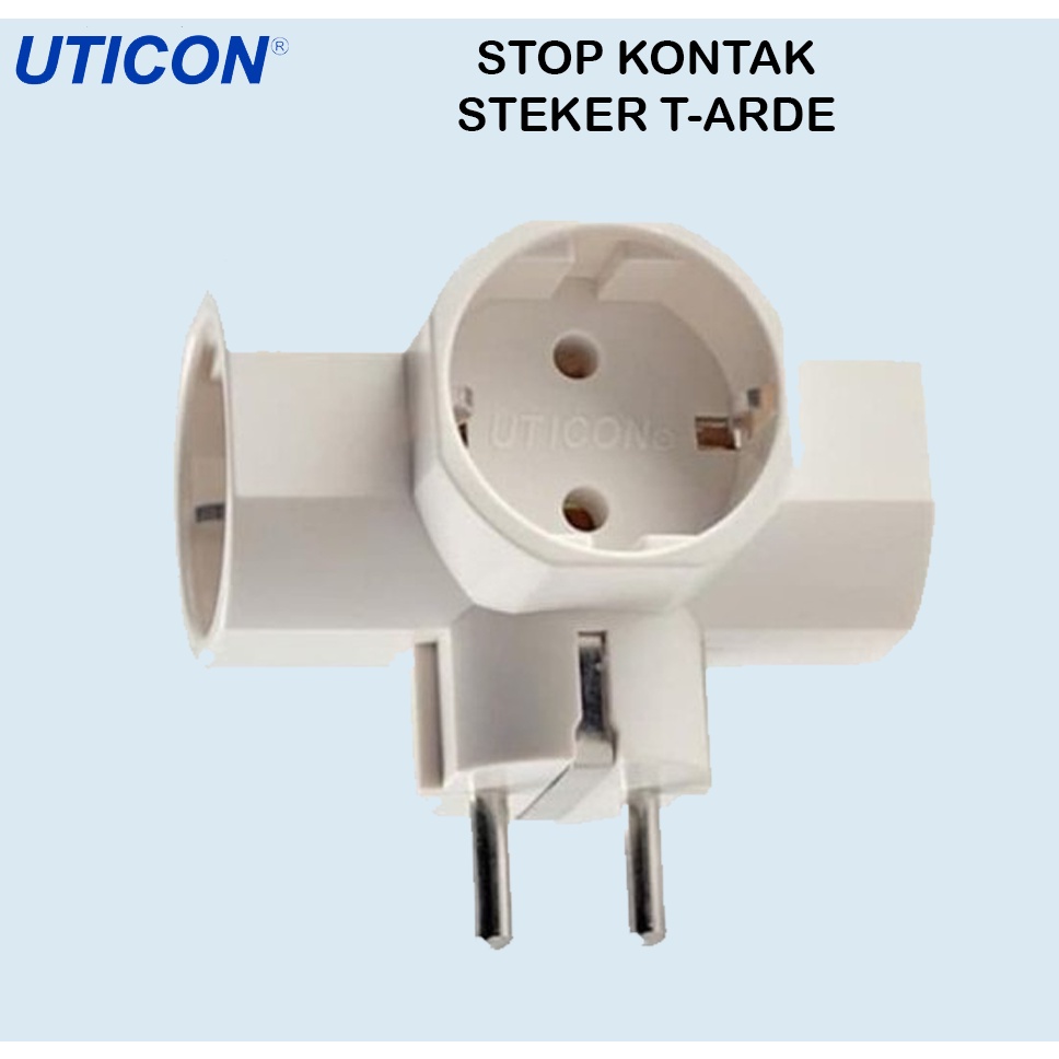 Jual Uticon Sc-38 Steker T Arde Sc38 Sambungan Stop Kontak 3 Lubang ...