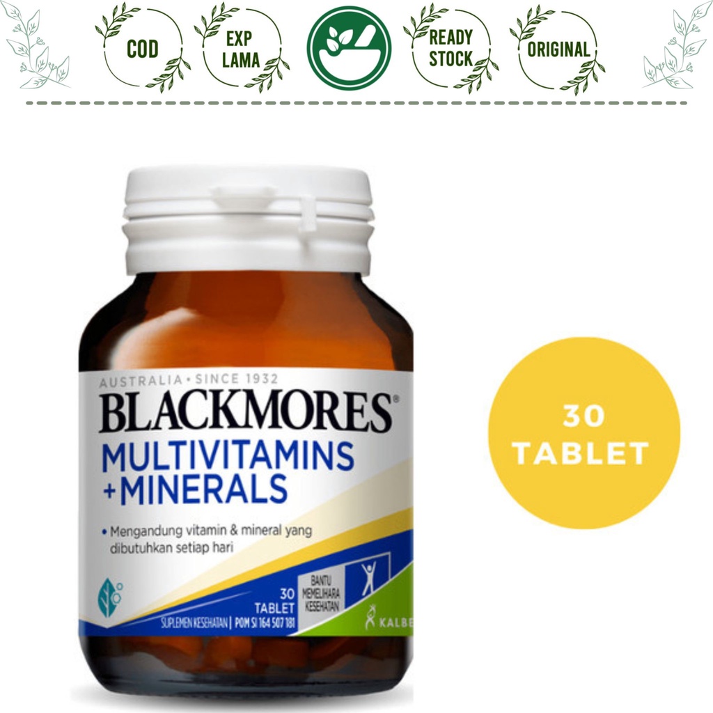 Jual BLACKMORES MULTIVITAMINS + MINERAL 30 TABLET MULTIVITAMIN BLACK MORES | Shopee Indonesia