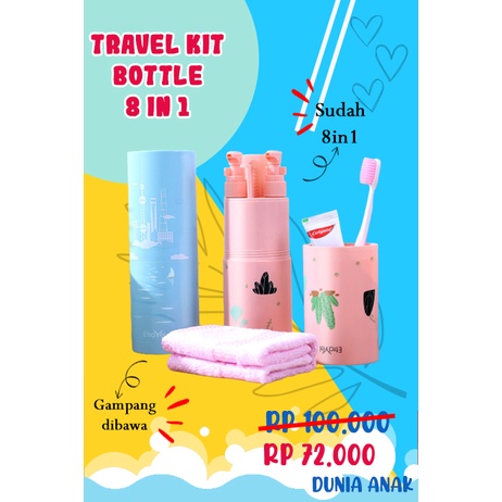 Jual Travel Kit 8in1 Perlengkapan Travel Organizer Toiletries Bag Alat ...