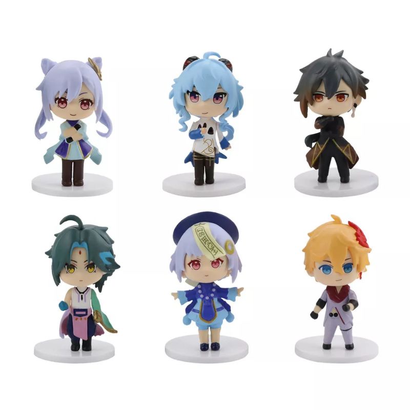 Jual Mainan Figure Anime Genshin Impact Set 6 Miniatur topper | Shopee ...