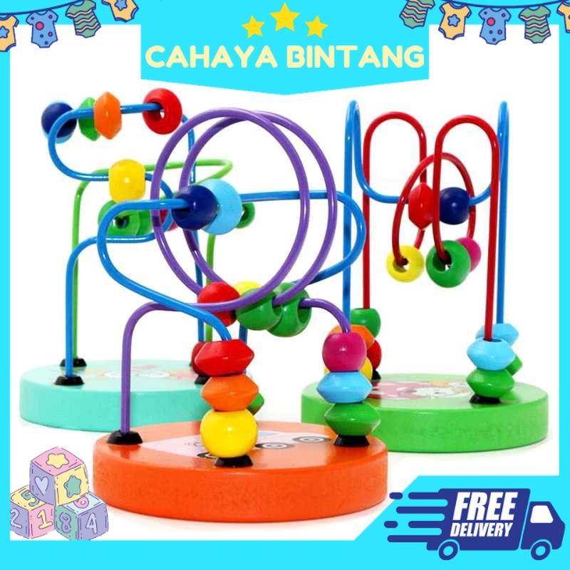 Jual Mainan Edukasi Anak Montessori Beads Rail Children Toy | Shopee ...
