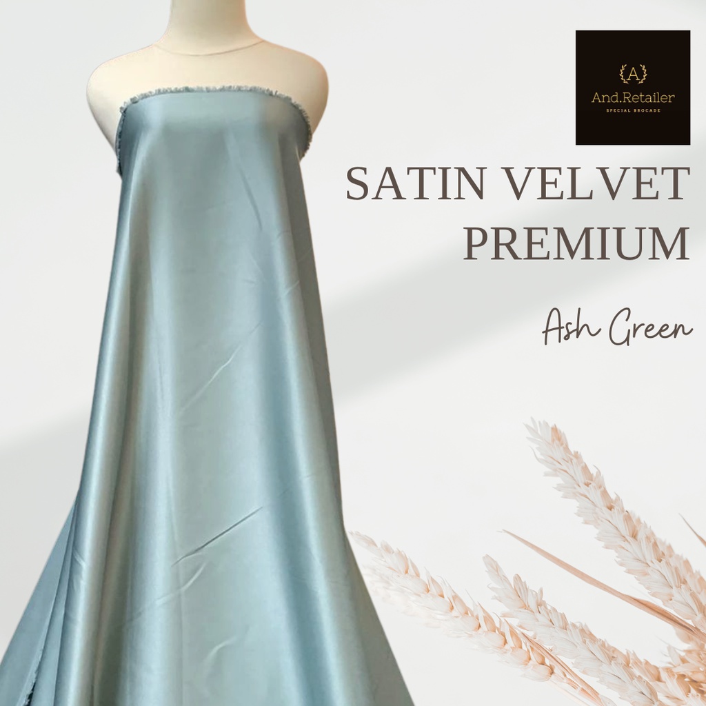 Jual Kain Satin Velvet By roberto warna TeaL | Shopee Indonesia