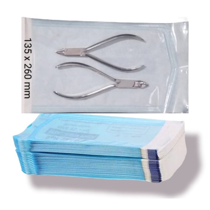 Jual MEDIPACK / MEDIPOUCH / STERIL POUCH ALAT-ALAT DENTAL 135X260MM/PCS ...