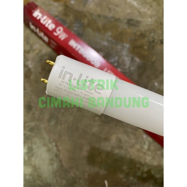 Jual lampu tl led t8 tube light 9w 60cm putih 7000K INLITE | INT8G008 | Shopee Indonesia