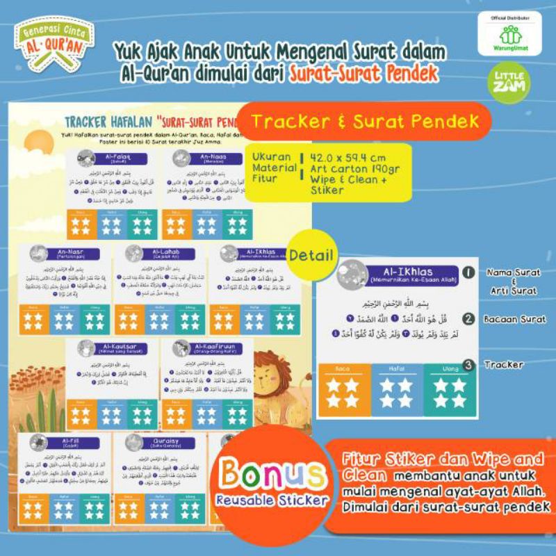 Jual Poster Generasi Cinta Quran Little Zam | Shopee Indonesia