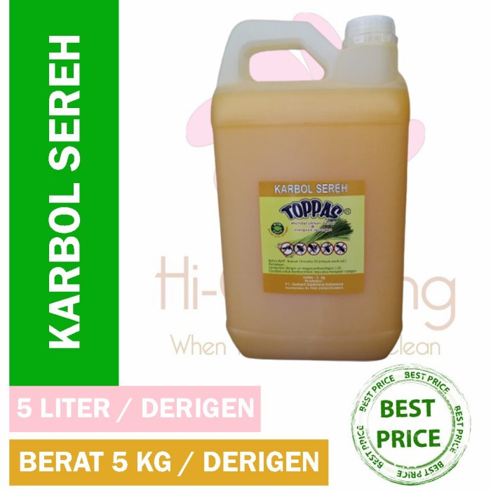 Jual Karbol Sereh Merk TOPPAS 5 Liter | Shopee Indonesia