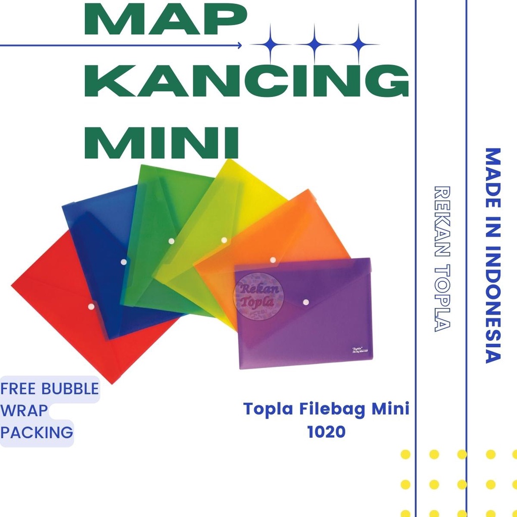 Jual Map Kancing Mini / Map Dokumen Mini / File Bag Mini / Merek Topla | Shopee Indonesia