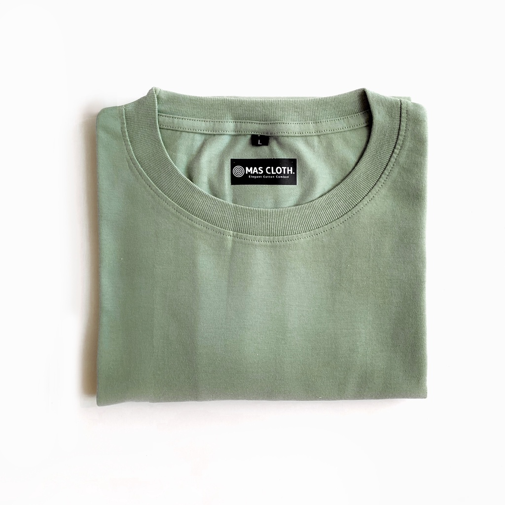 Jual Mas Clothing Kaos Polos Cotton Combed 30s Sage Green | Shopee ...