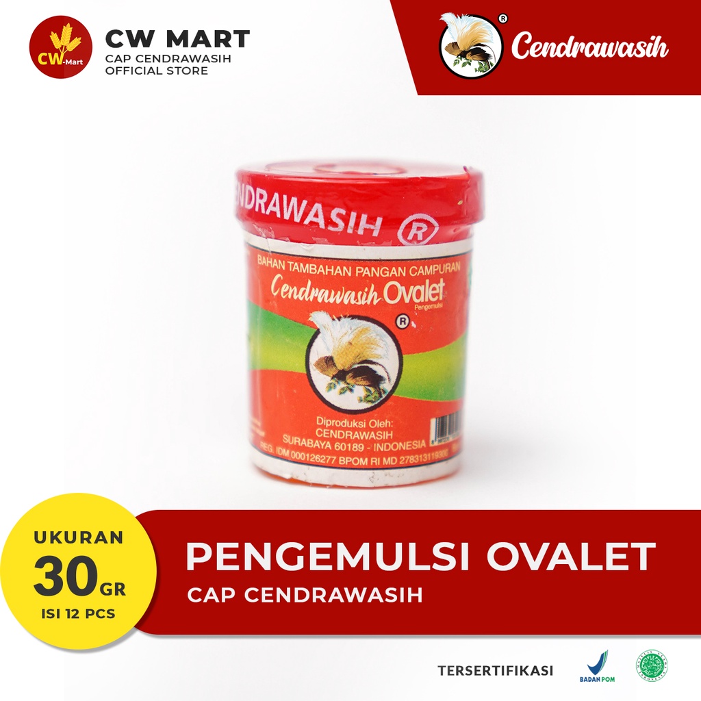 Jual Cap Cendrawasih Pengemulsi Ovalet 30gr | Shopee Indonesia