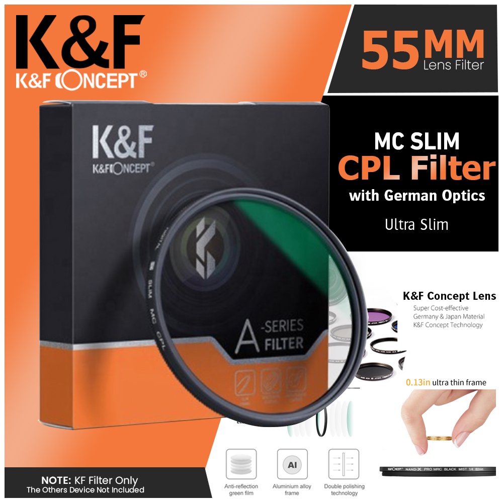Jual KNF Concept 55mm Filter Slim CPL Filter Multi Coating with German ...
