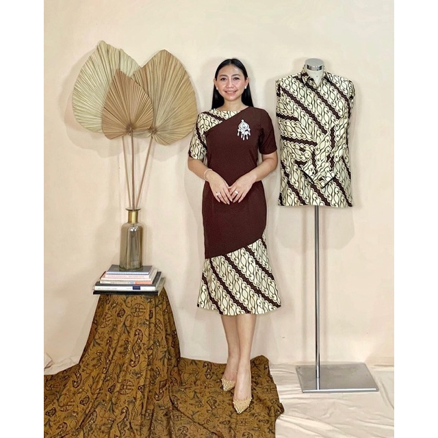 Jual DRESS BATIK PUTRI MANDA - Putri Batik | Shopee Indonesia