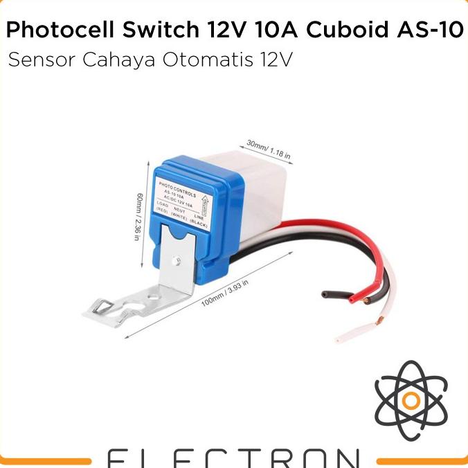 Jual Photocell Switch 12V 10A Cuboid AS-10 Sensor Lampu Jalan Otomatis ...