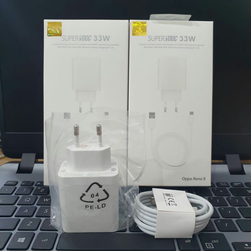 Jual CHARGER OPPO 33W SUPER VOOC USB C A54 A57 RENO 8 ORIGINAL OPPO 33W ...