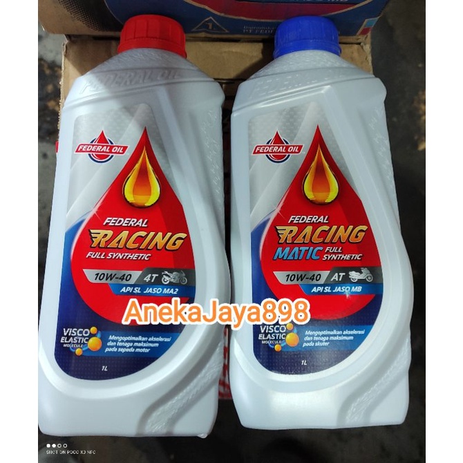 Jual Oli Federal Racing 1 liter matic dan motor bebek / sport | Shopee ...