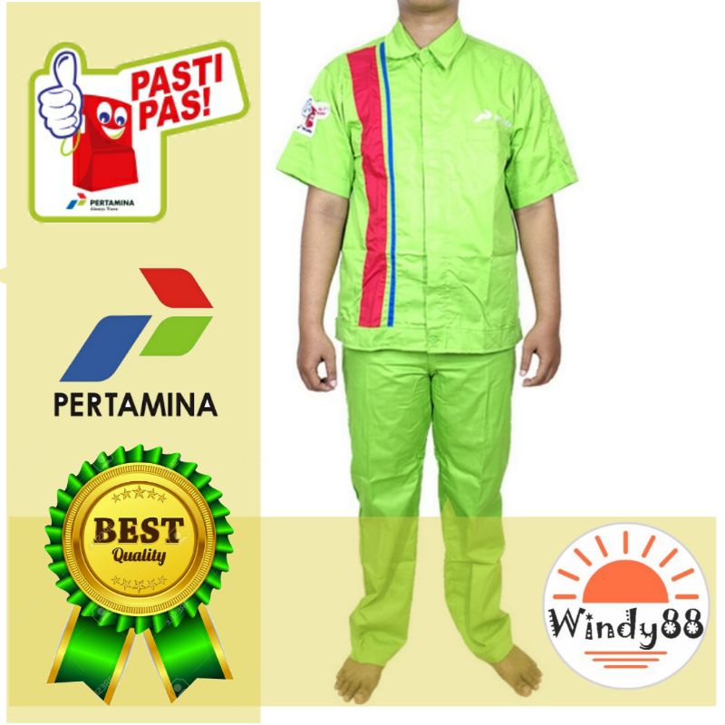 Jual 1 SET BAJU DAN CELANA SPBU OFFICE BOY SERAGAM PERTAMINA PASTI ...