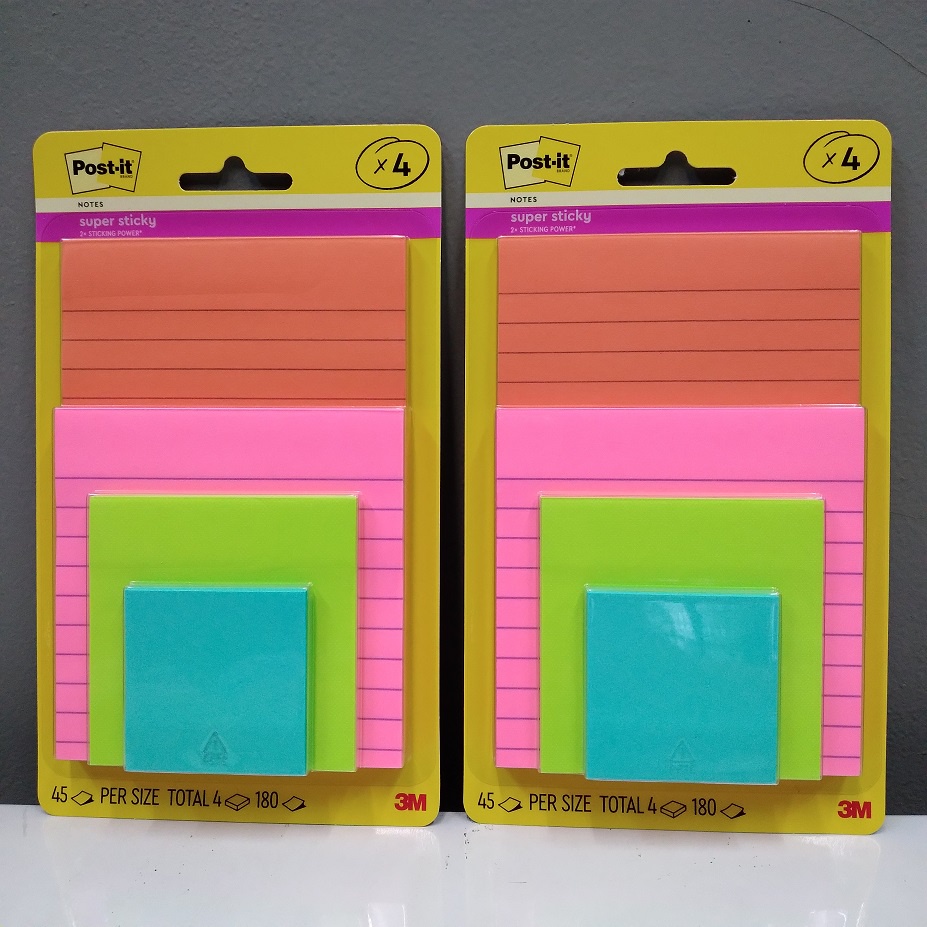 Jual 3M Post It Super Sticky Notes 4622-SSMIA Beragam Ukuran | Shopee ...