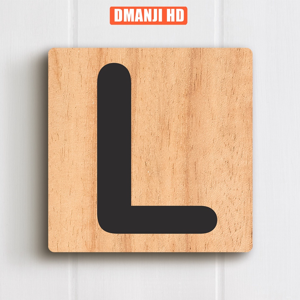 Jual DMANJI HD - Huruf kayu Scrabble minimalis | Custome nama huruf ...