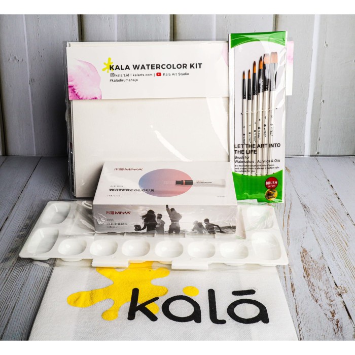 Jual Kala Water Color Starter Pack (Set Alat Lukis Cat Air) | Shopee ...