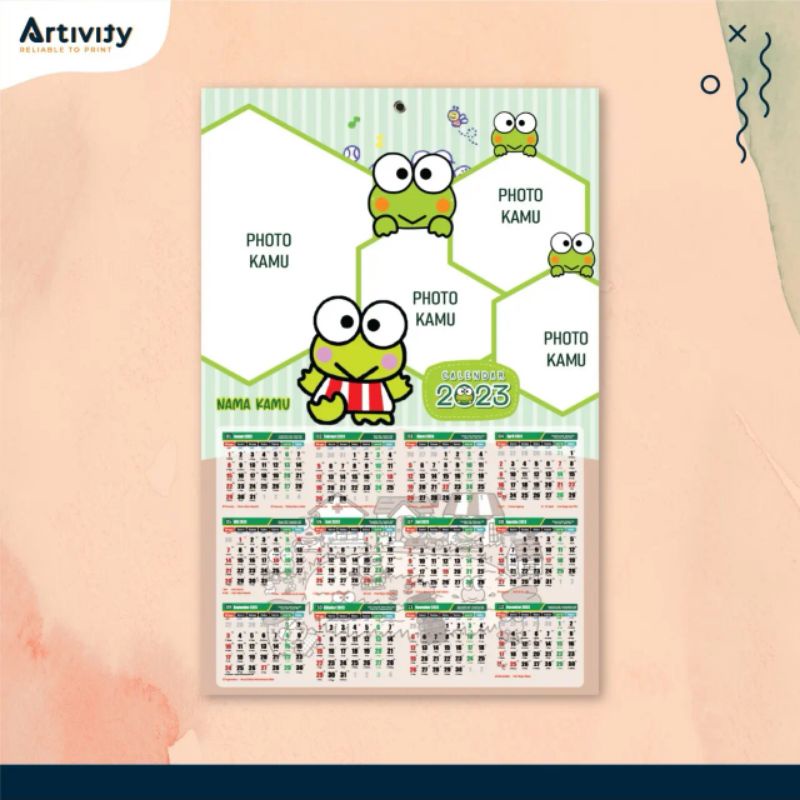 Jual KALENDER POSTER 2024 FOTO CHARACTER CUSTOM | Shopee Indonesia