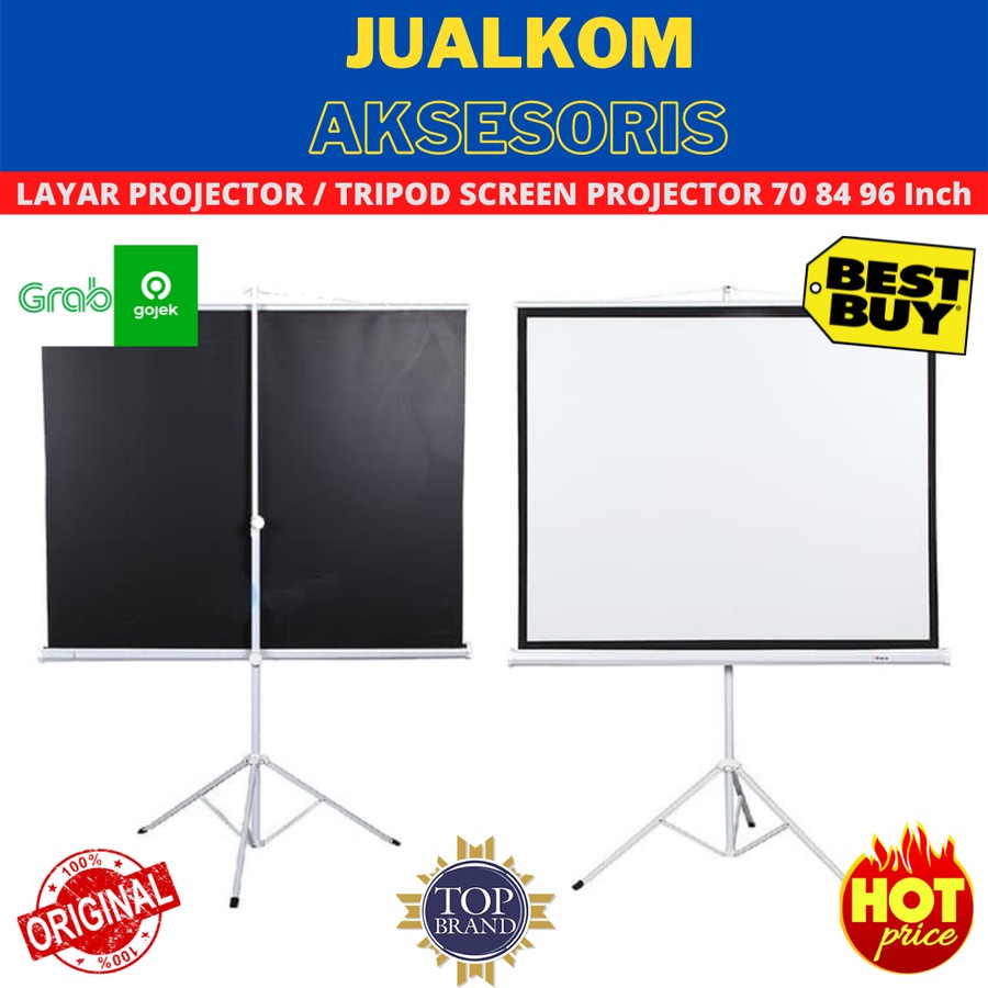 Jual Tripod Screen Projector Layar Proyektor 70 84 96 Inch | Shopee ...
