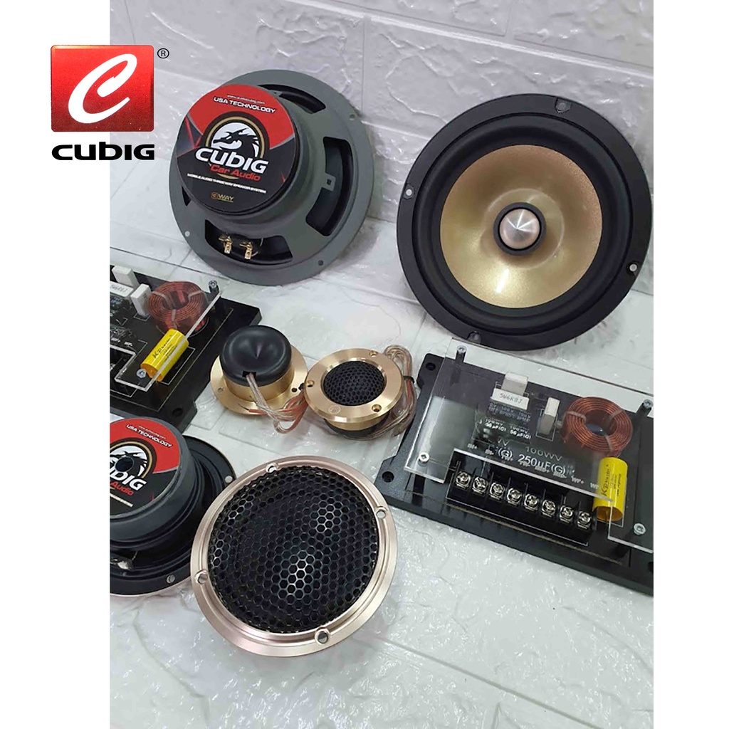 Jual Cubig Gold Speaker Mobil 3-Way Split Components Kit | Shopee Indonesia