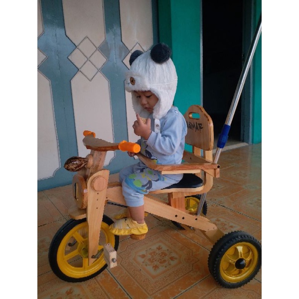 Jual Sepeda Kayu Roda 3/sepeda anak/sepeda roda tiga/sepeda kayu ...