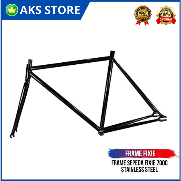 Jual Frame Frame Fork Sepeda Fixie Balap Roadbike 700C Stainless Steel ...