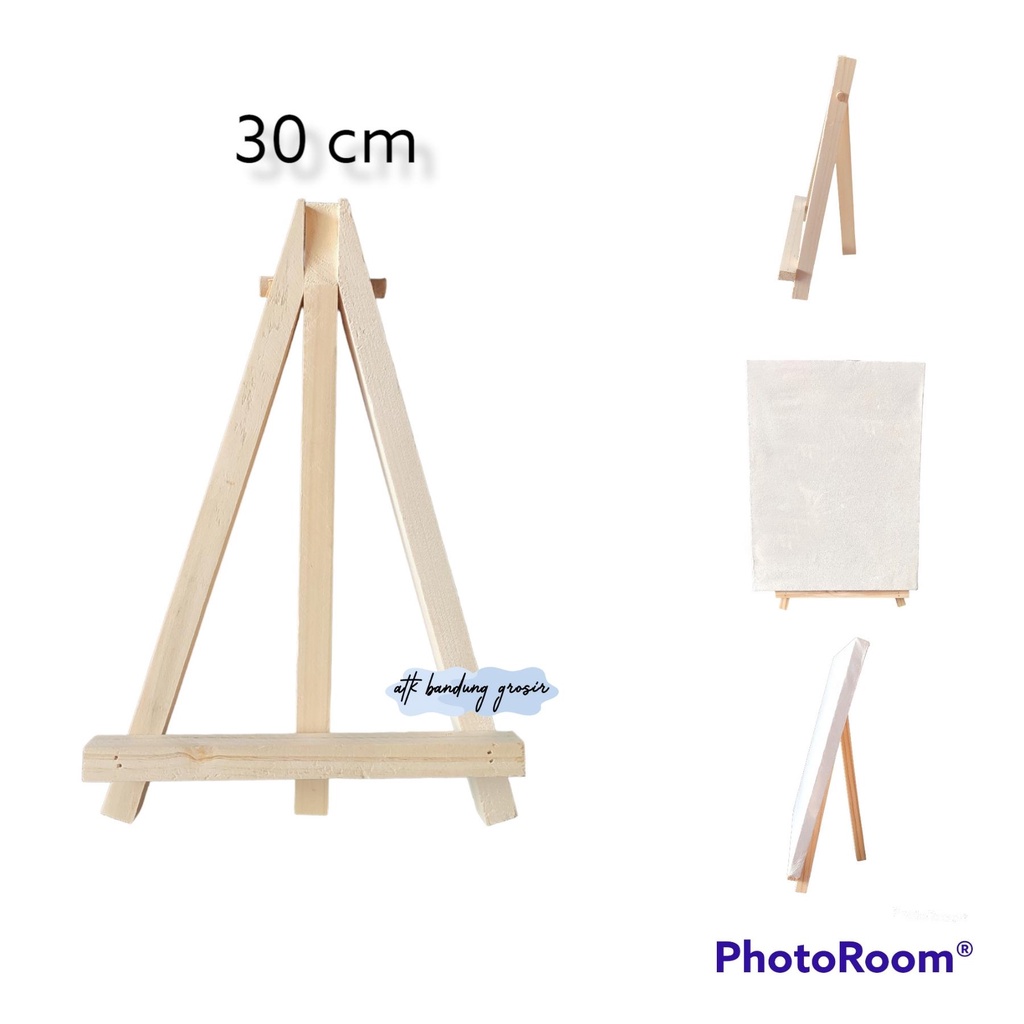Jual Easel Kayu Stand Lukis tinggi 30 CM Sandaran Display Kanvas ...