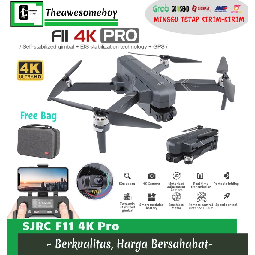 Jual SJRC F11 Pro 4K GPS Drone Folding 5G Wifi PFV Camera 2 Axis Gimbal | Shopee Indonesia