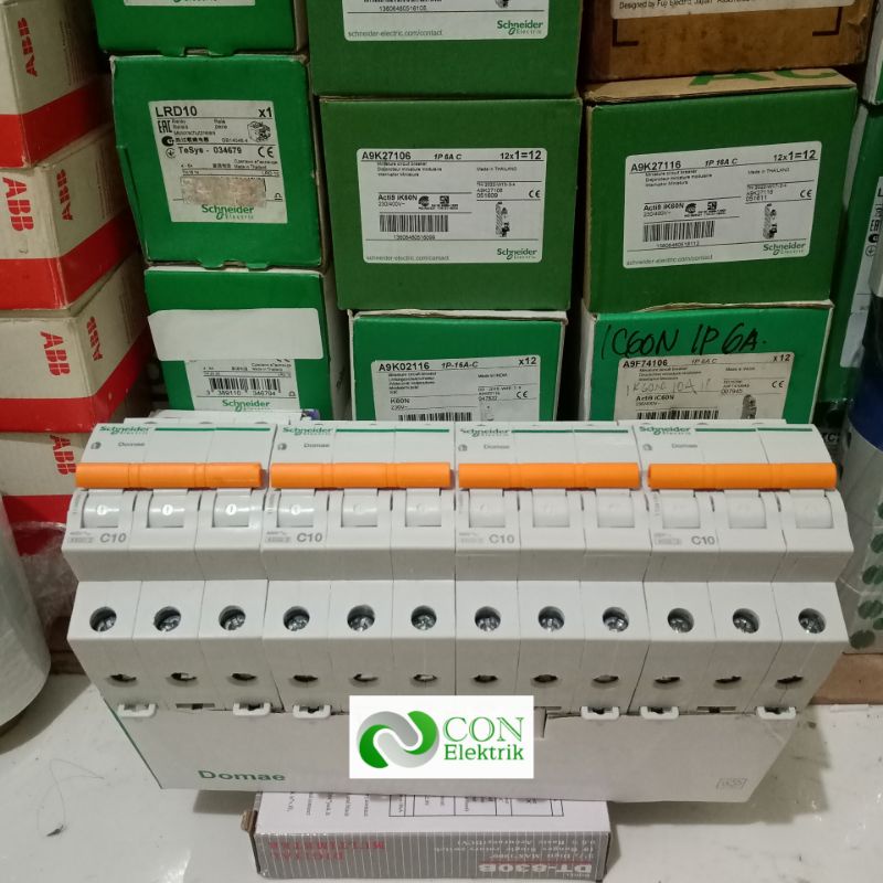 Jual MCB Domae 3phase 6A , 10A , 16A , 20A , 25A, 32A , 40A , 50A & 63A Schneider - SNI | Shopee ...