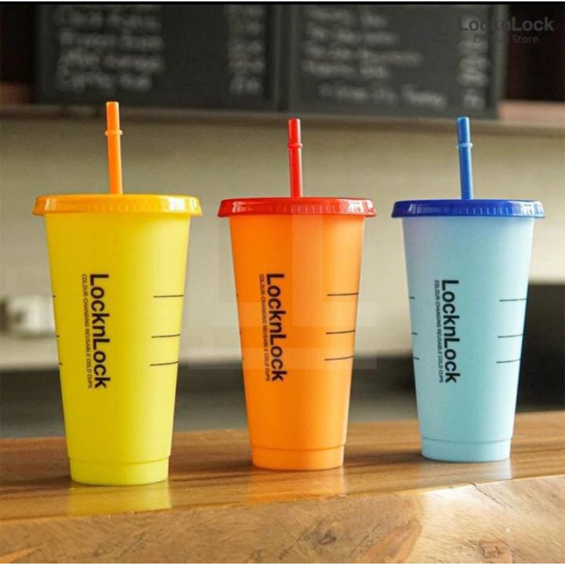 Jual LocknLock Color Changing Reuseable Cold Cups Set 710ml HAP656S3 ...