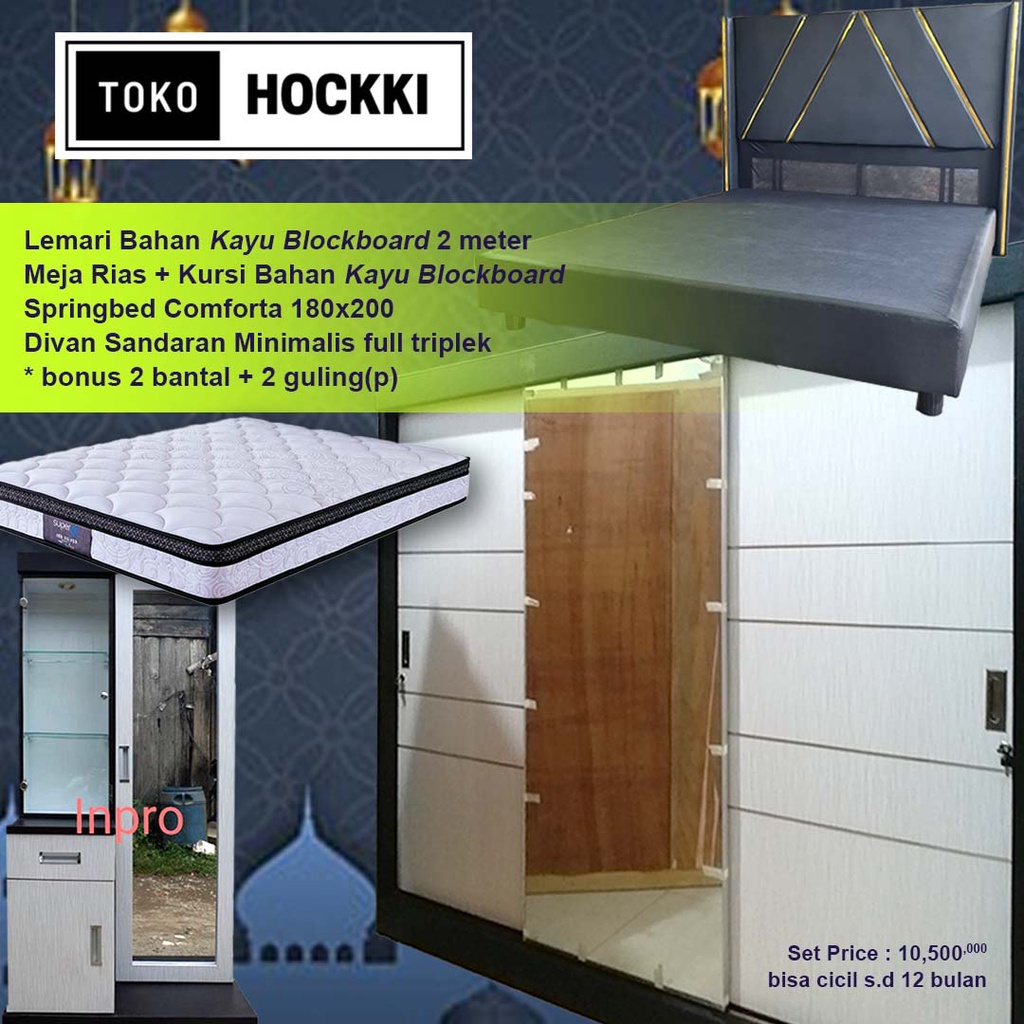 Jual Paket Set Hantaran Isi Kamar Pengantin ( Lemari + Meja Rias ...